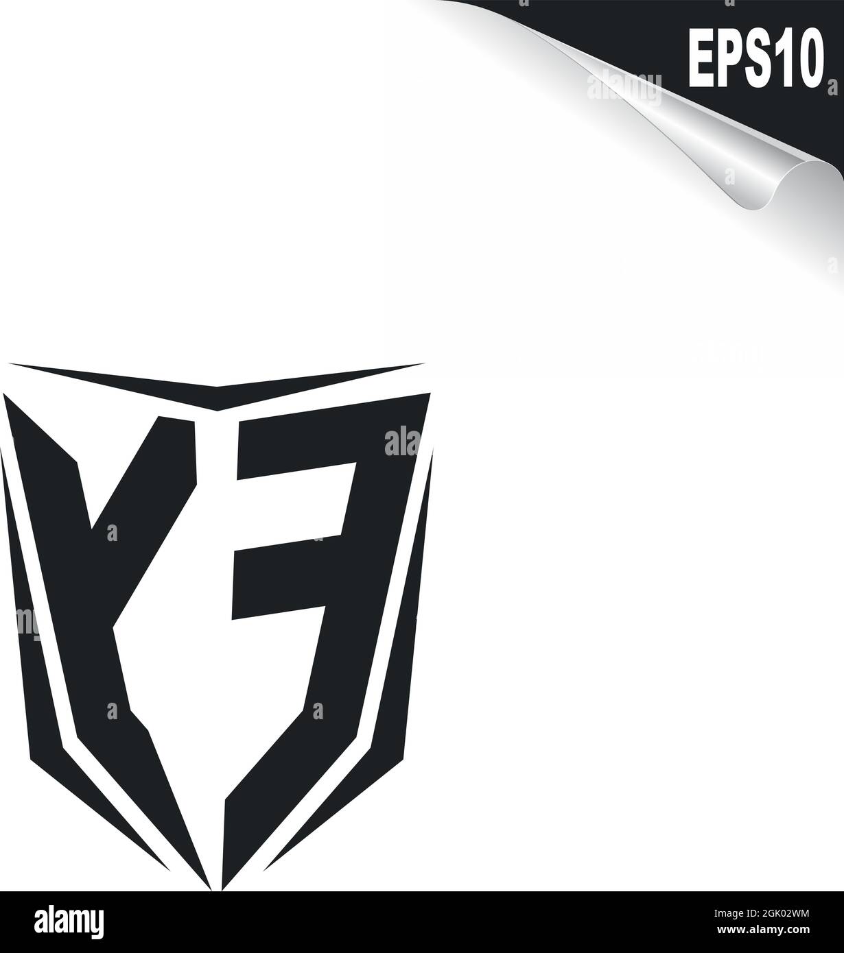 Initial YE logo design with Shield style, Logo business branding Stock ...