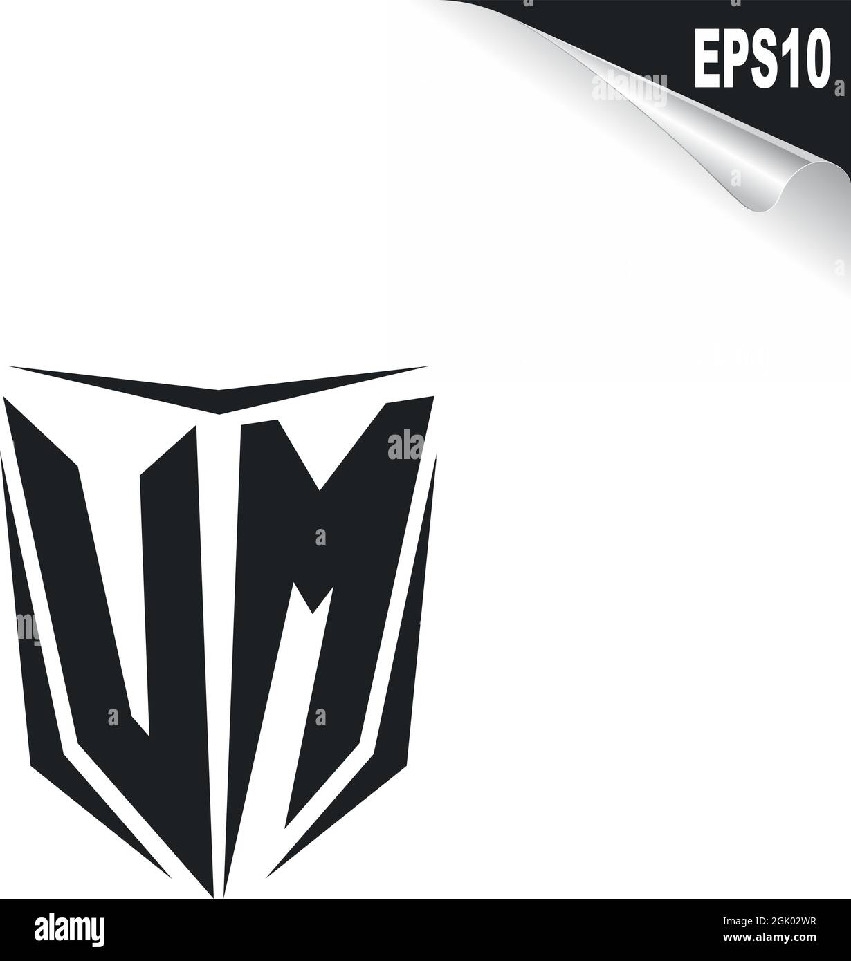 Initial UM logo design with Shield style, Logo business branding Stock ...