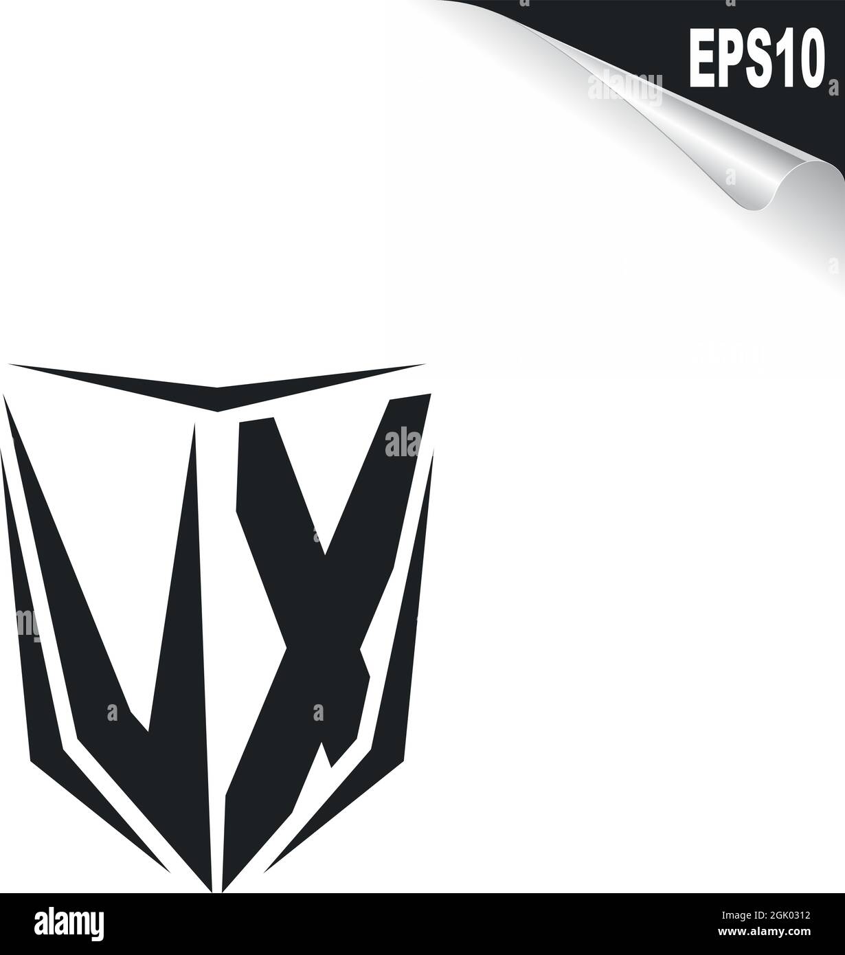 Initial VX logo design with Shield style, Logo business branding Stock ...