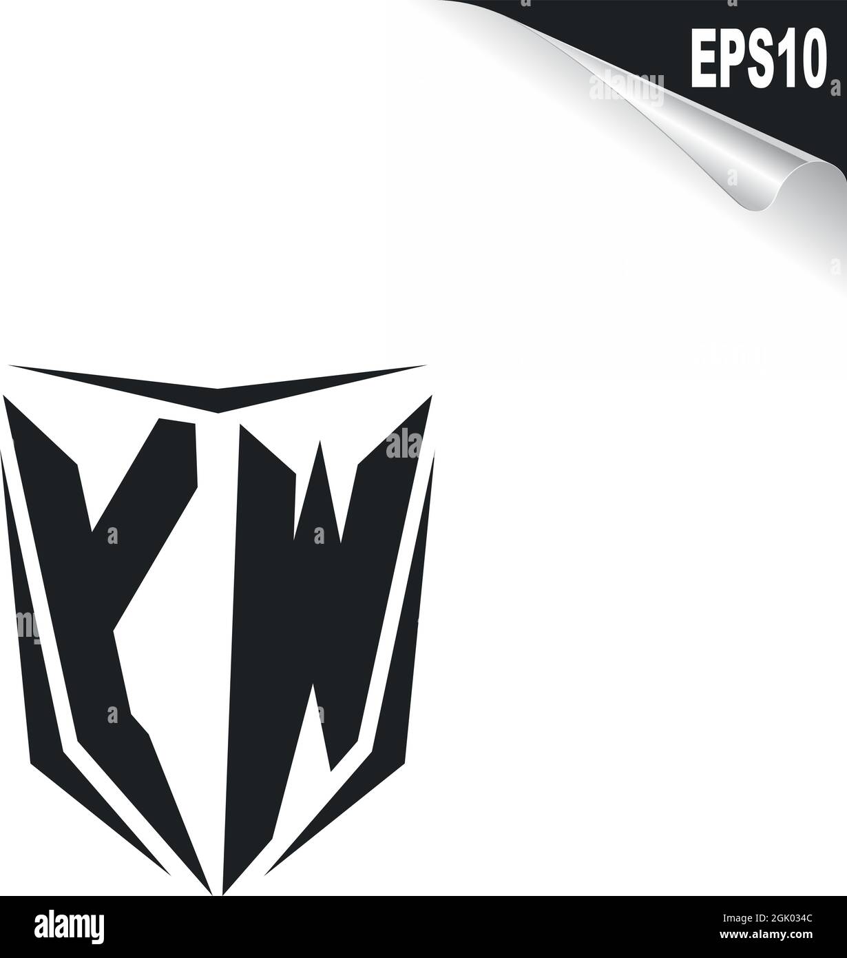 Initial YW logo design with Shield style, Logo business branding Stock ...