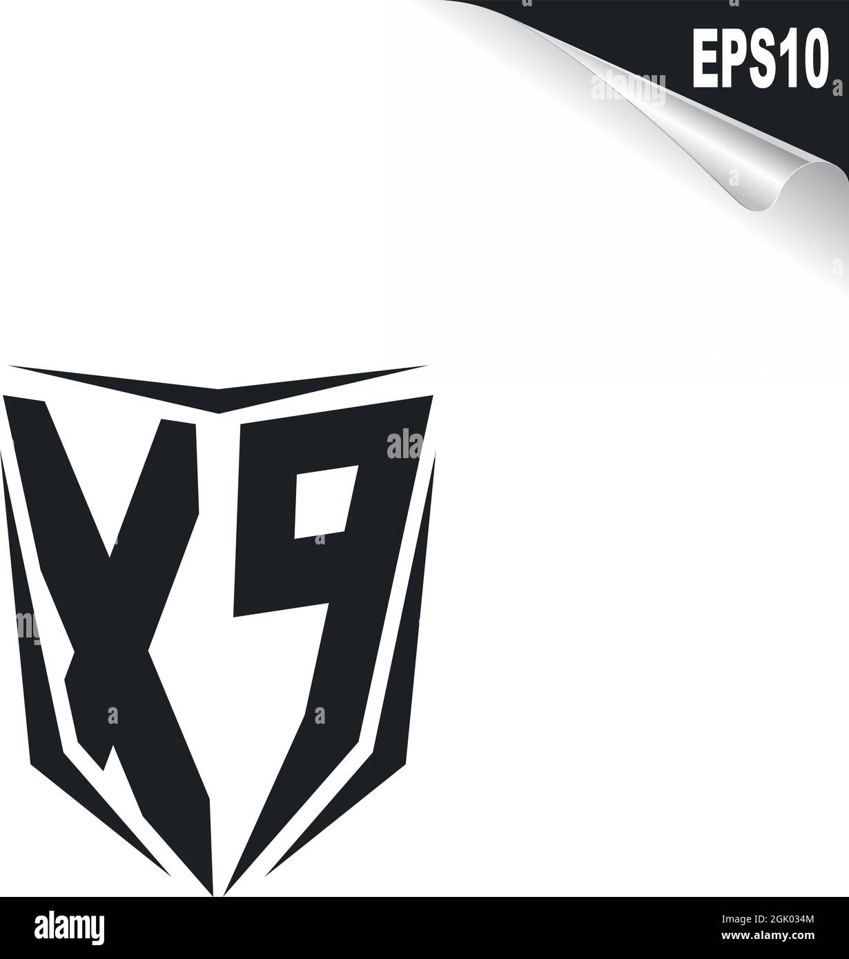 Initial XP logo design with Shield style, Logo business branding Stock ...