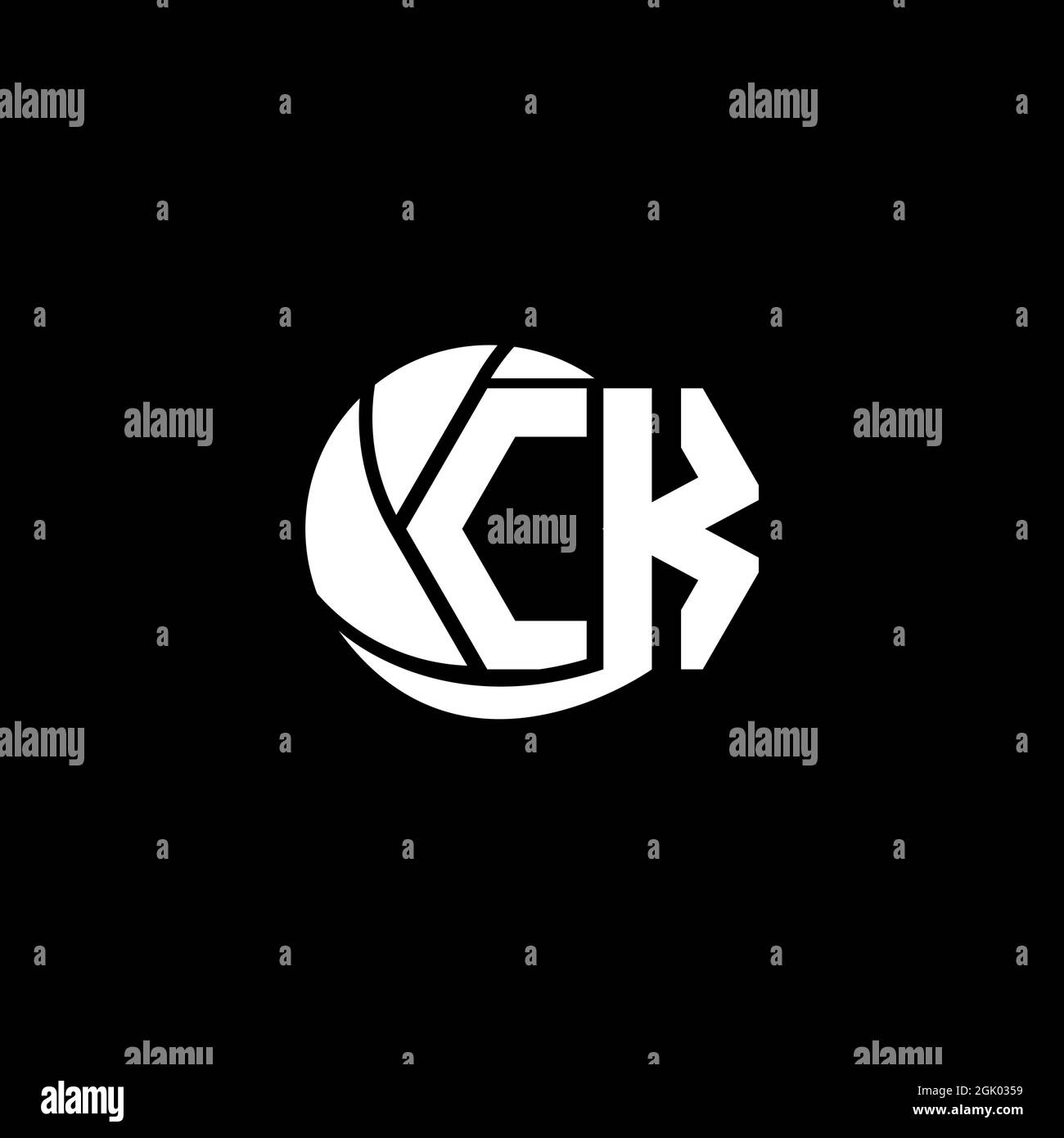 Initial CK logo design Geometric and Circle style, Logo business ...