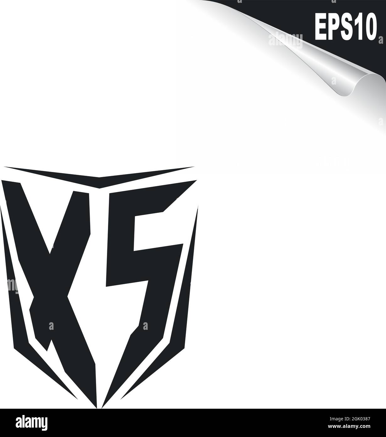 Initial XS logo design with Shield style, Logo business branding Stock ...