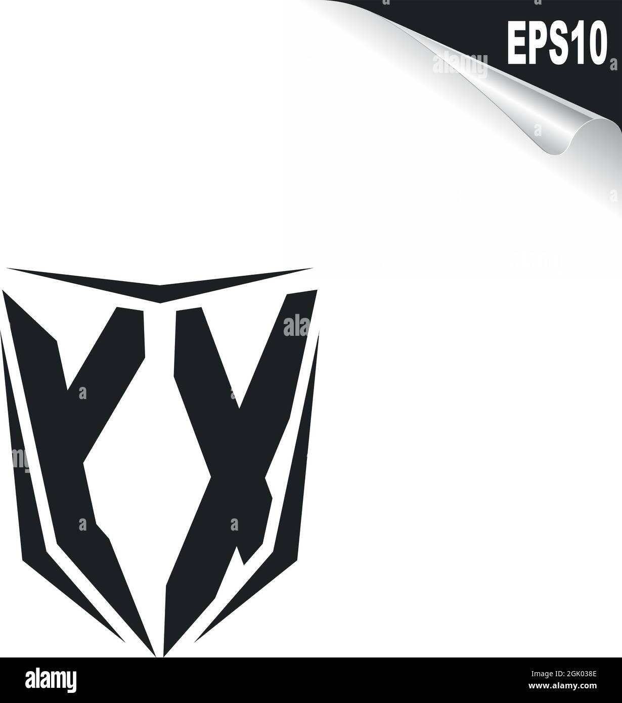 Initial YX logo design with Shield style, Logo business branding Stock ...