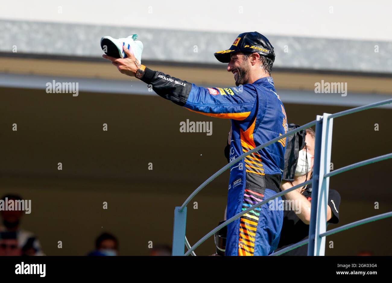 Podium celebration shoey hi-res stock photography and images - Alamy