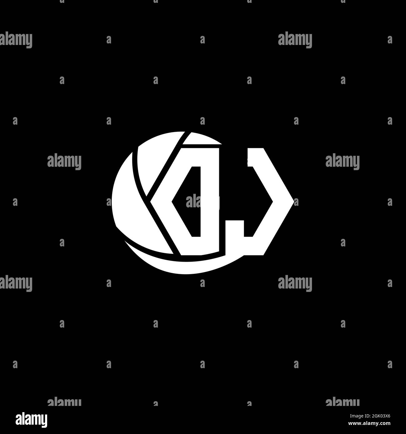 Initial DJ logo design Geometric and Circle style, Logo business ...
