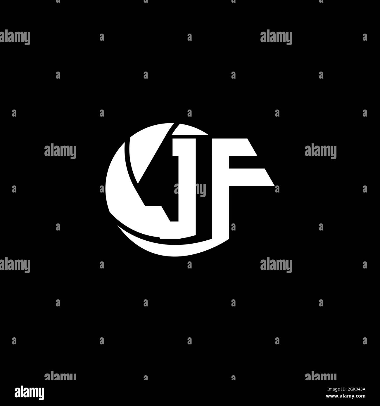 Initial JF logo design Geometric and Circle style, Logo business ...