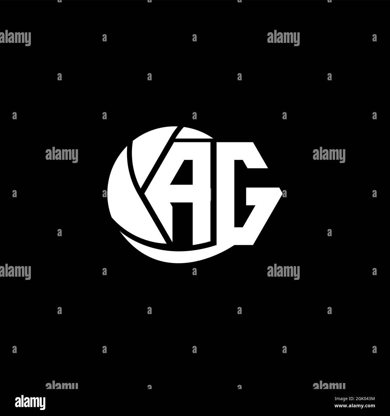 Initial AG logo design Geometric and Circle style, Logo business ...