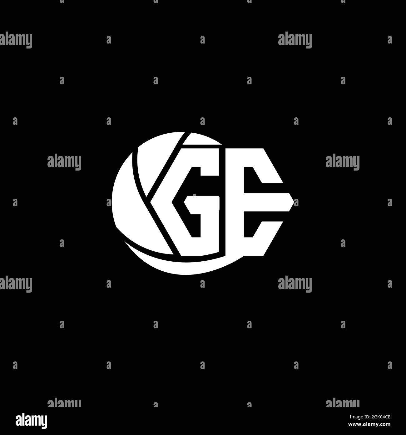 Initial GE logo design Geometric and Circle style, Logo business ...