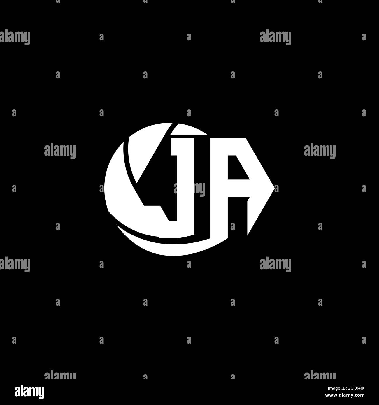Initial JA logo design Geometric and Circle style, Logo business ...