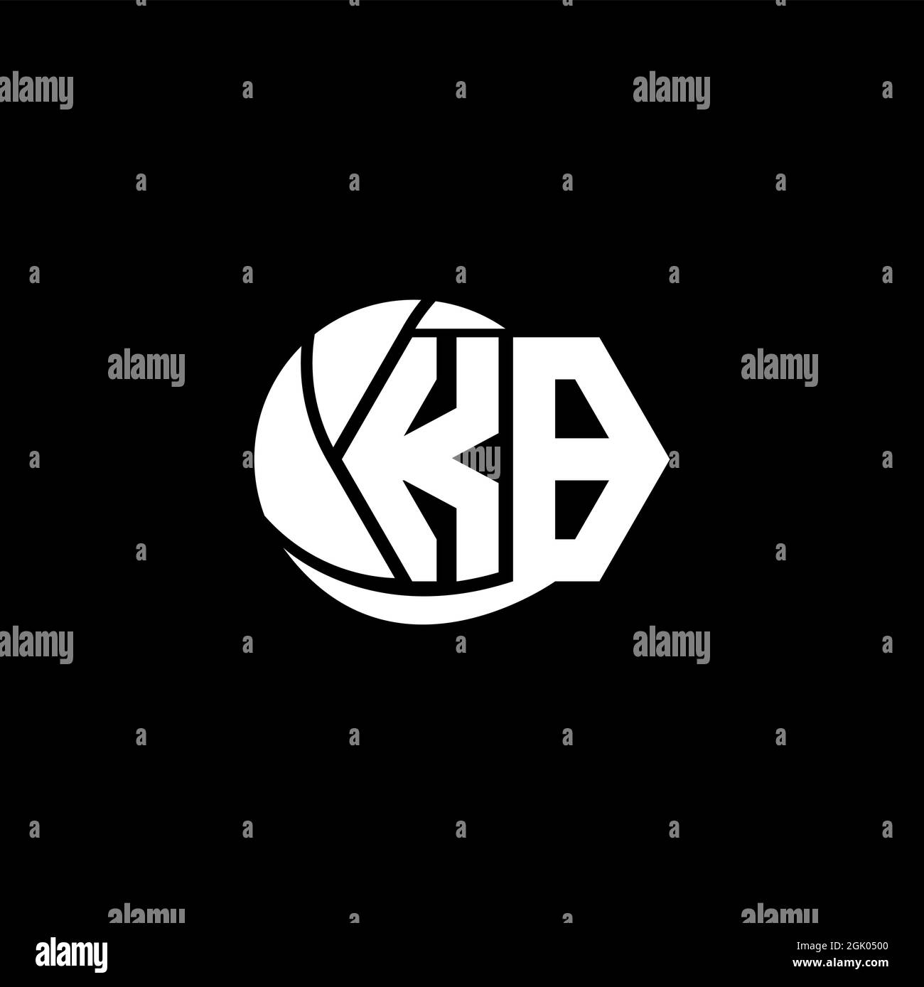 Initial KB logo design Geometric and Circle style, Logo business ...