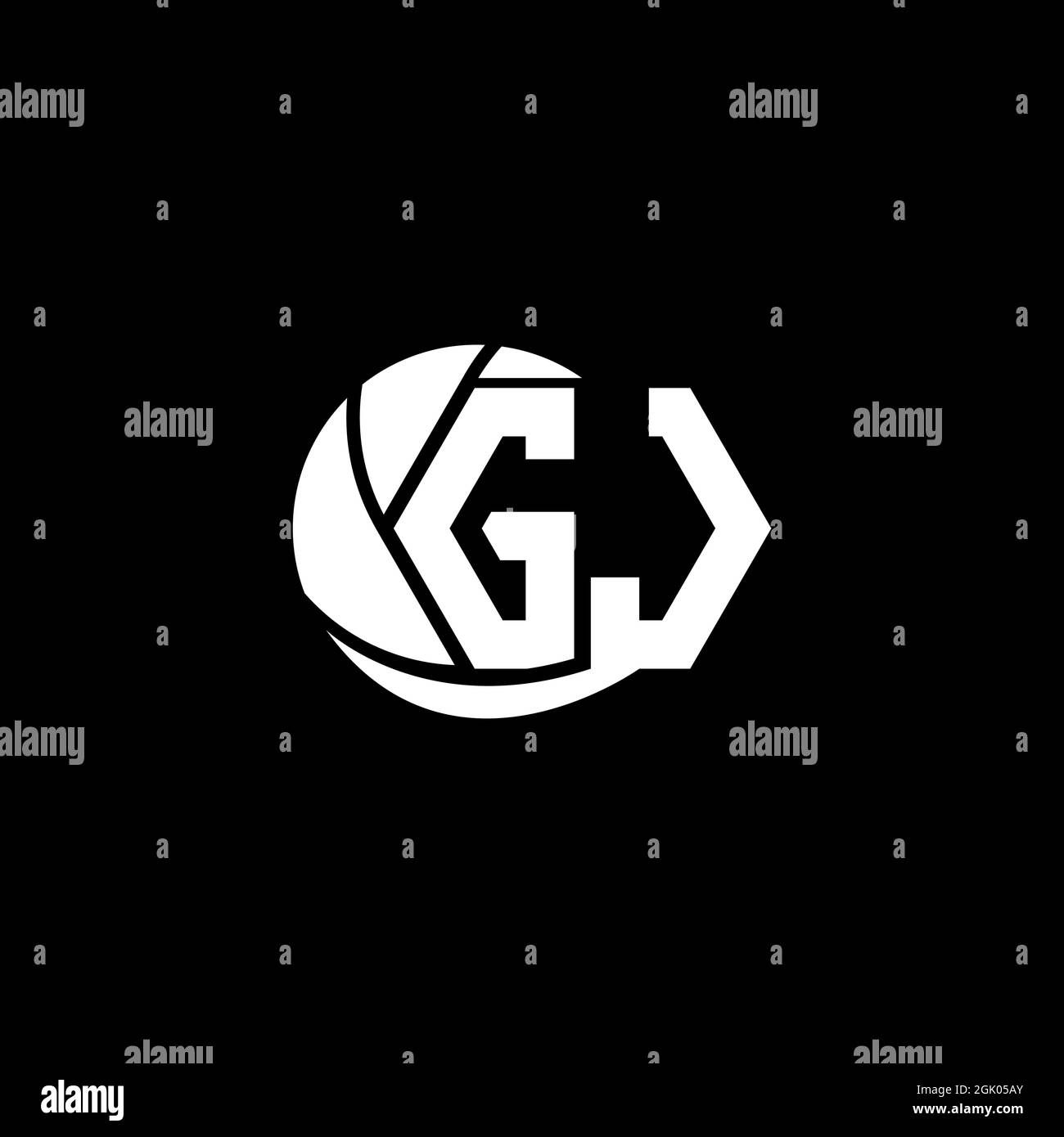 Initial GJ logo design Geometric and Circle style, Logo business ...