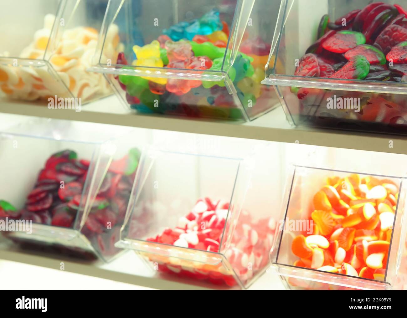 Colorful sweets in candy shop Stock Photo - Alamy