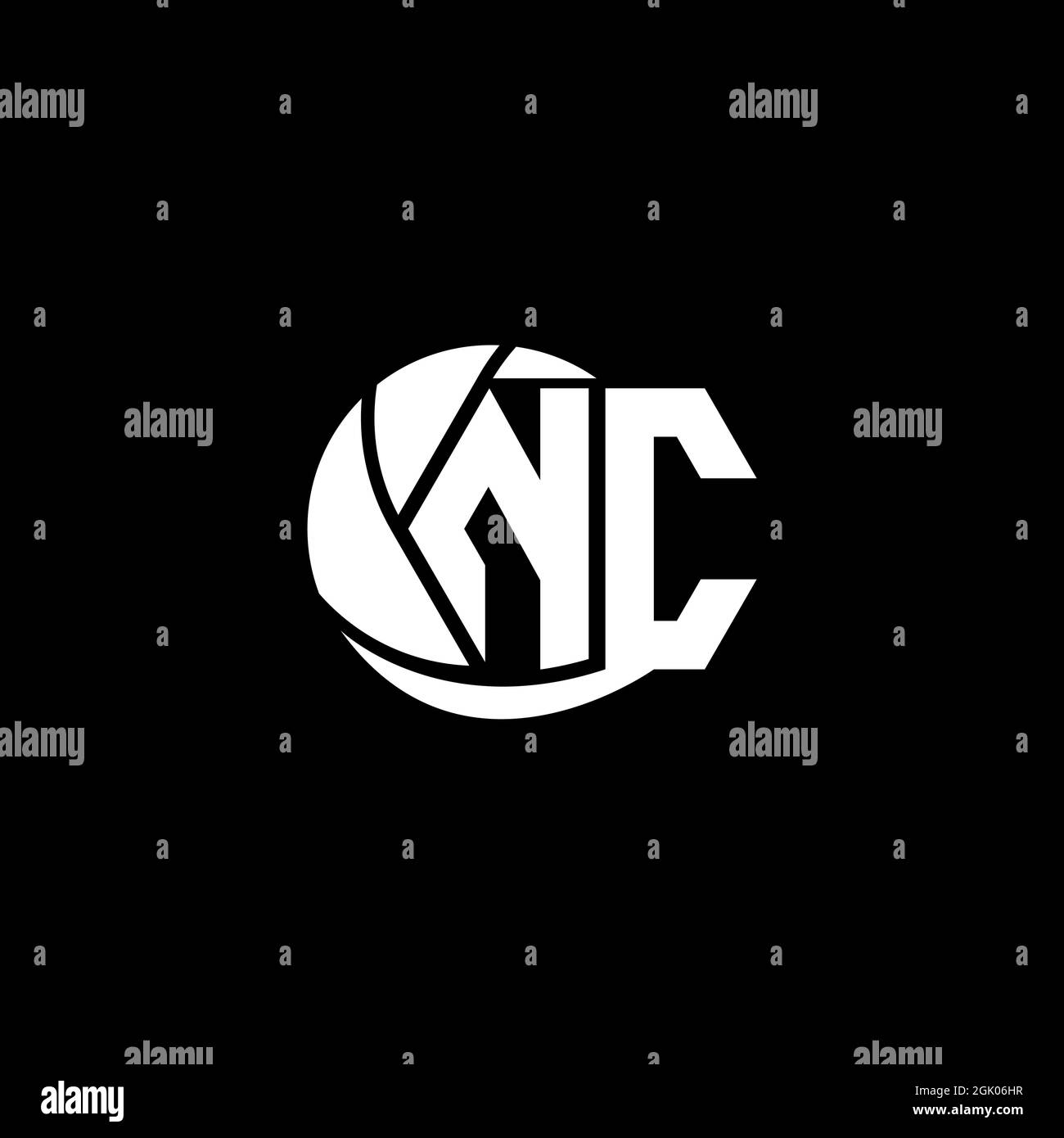 Nc logo design Black and White Stock Photos & Images - Alamy