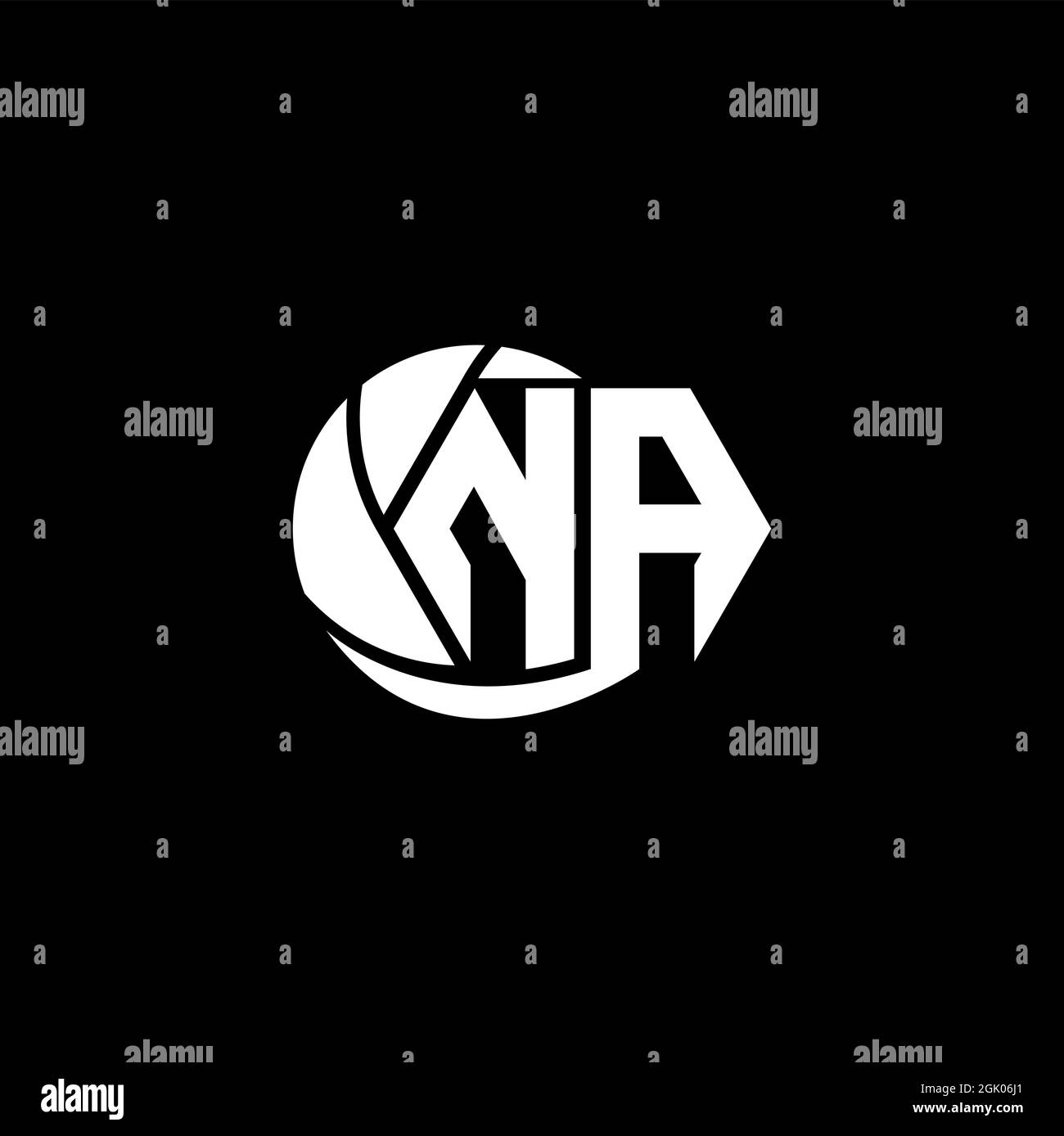 Initial NA logo design Geometric and Circle style, Logo business ...
