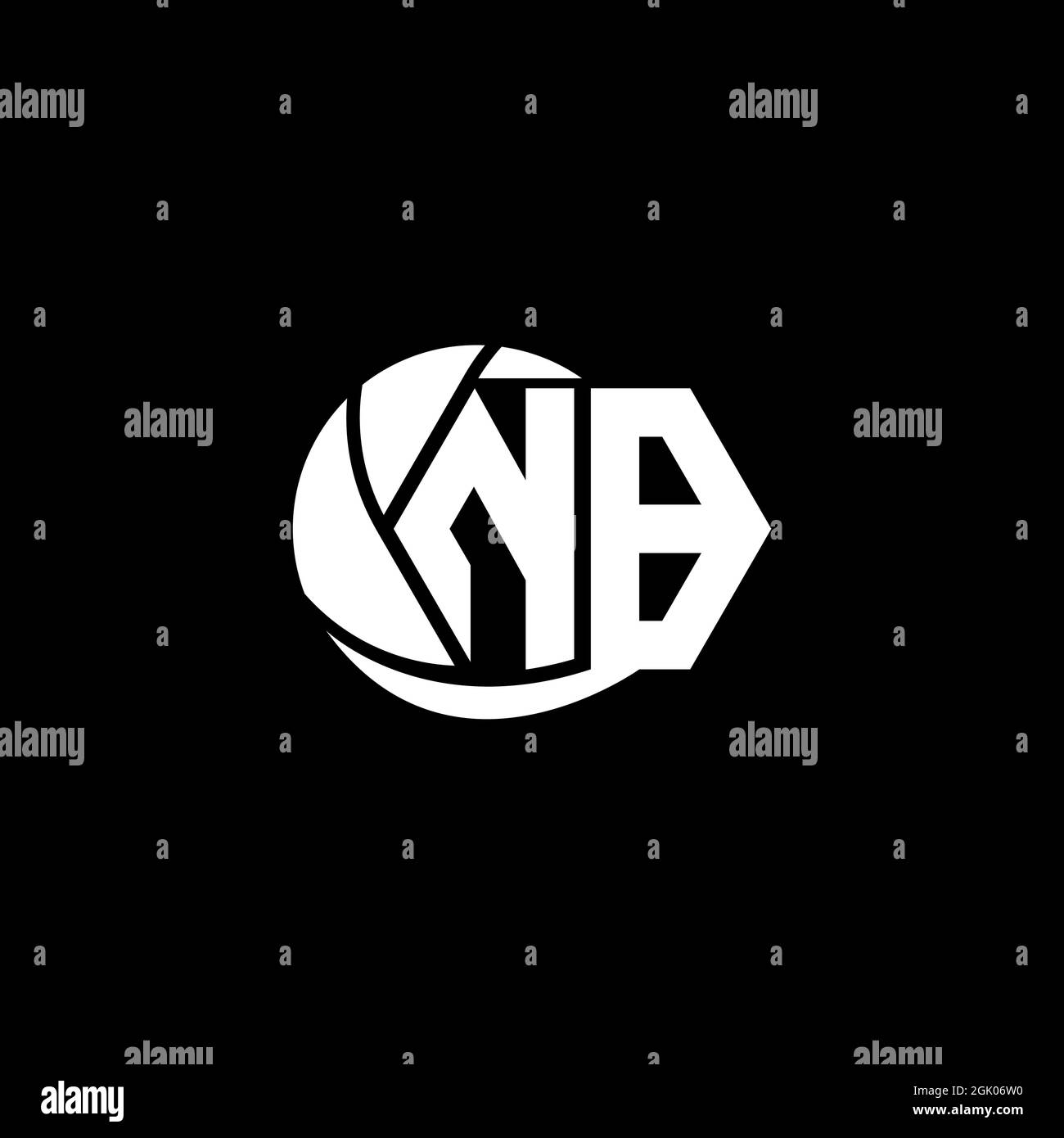 Initial NB logo design Geometric and Circle style, Logo business ...