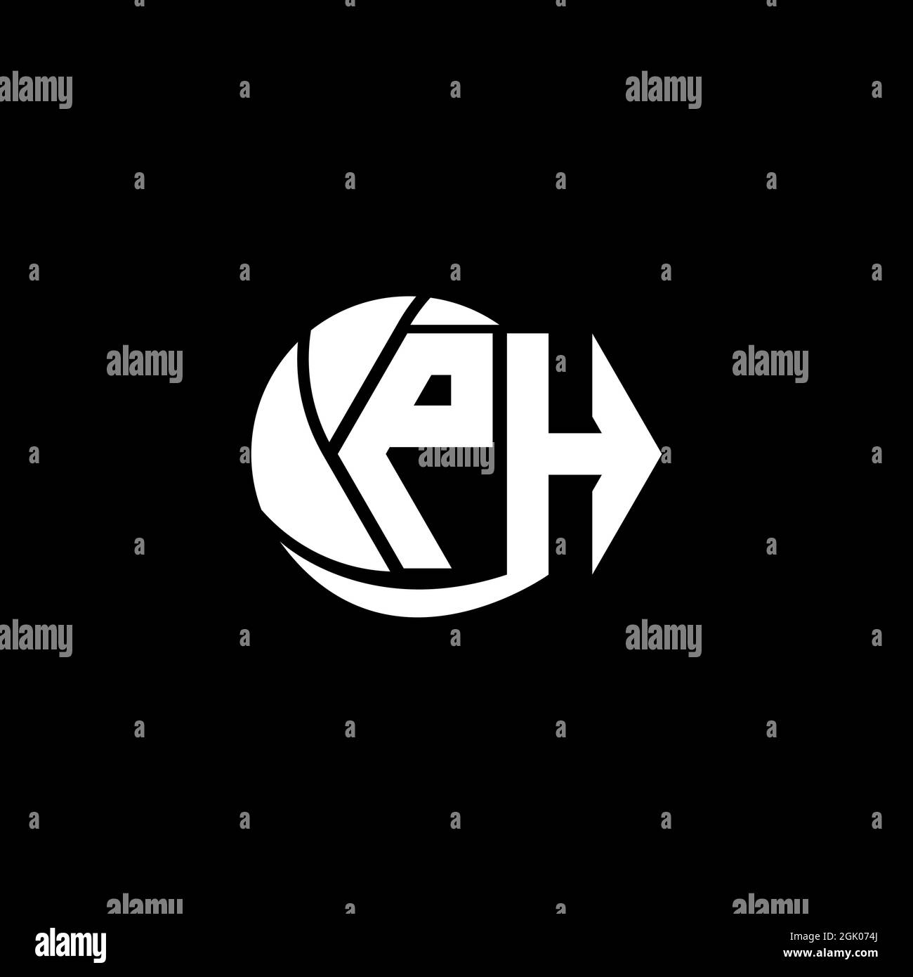 Initial PH logo design Geometric and Circle style, Logo business ...