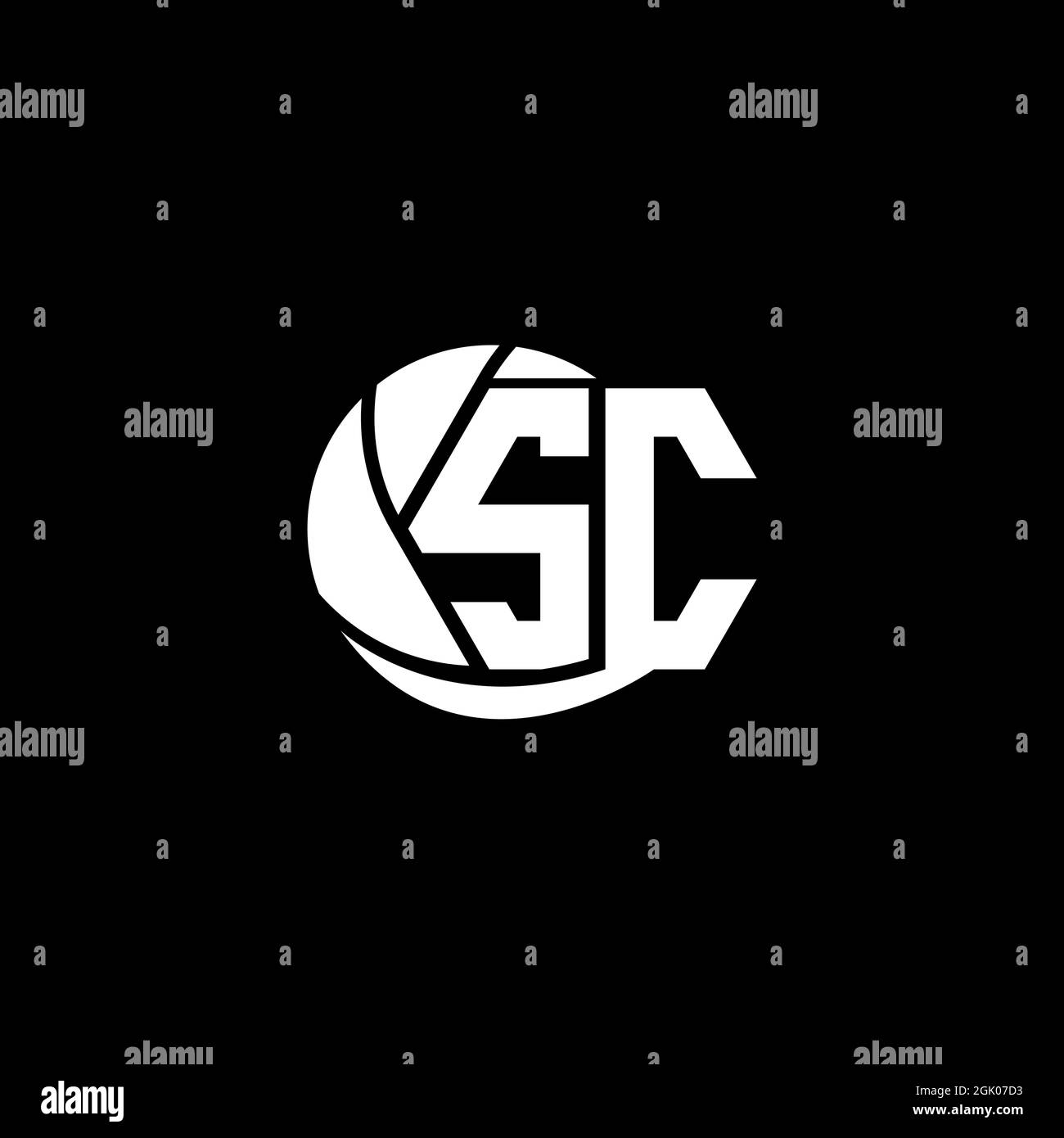 Initial SC logo design Geometric and Circle style, Logo business ...