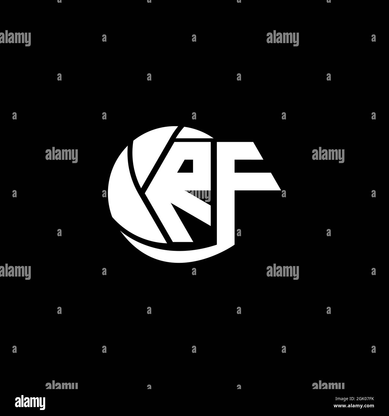 Initial RF logo design Geometric and Circle style, Logo business ...