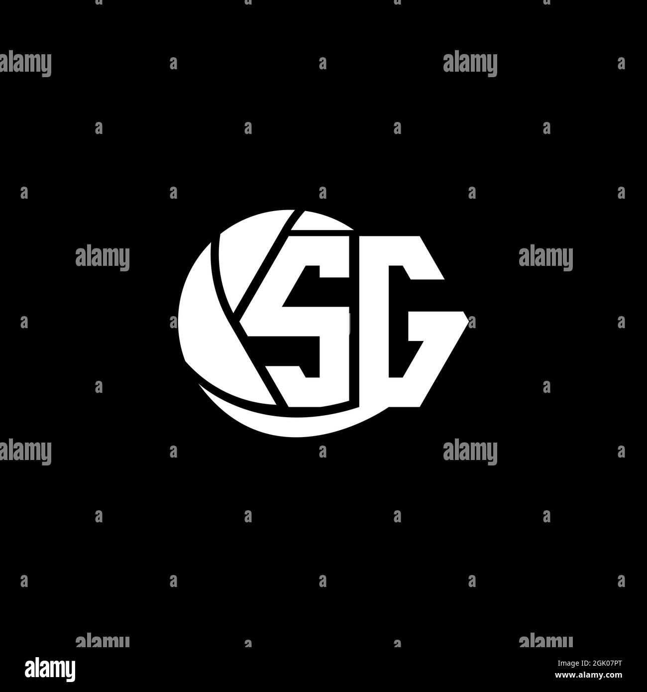 Initial SG logo design Geometric and Circle style, Logo business ...
