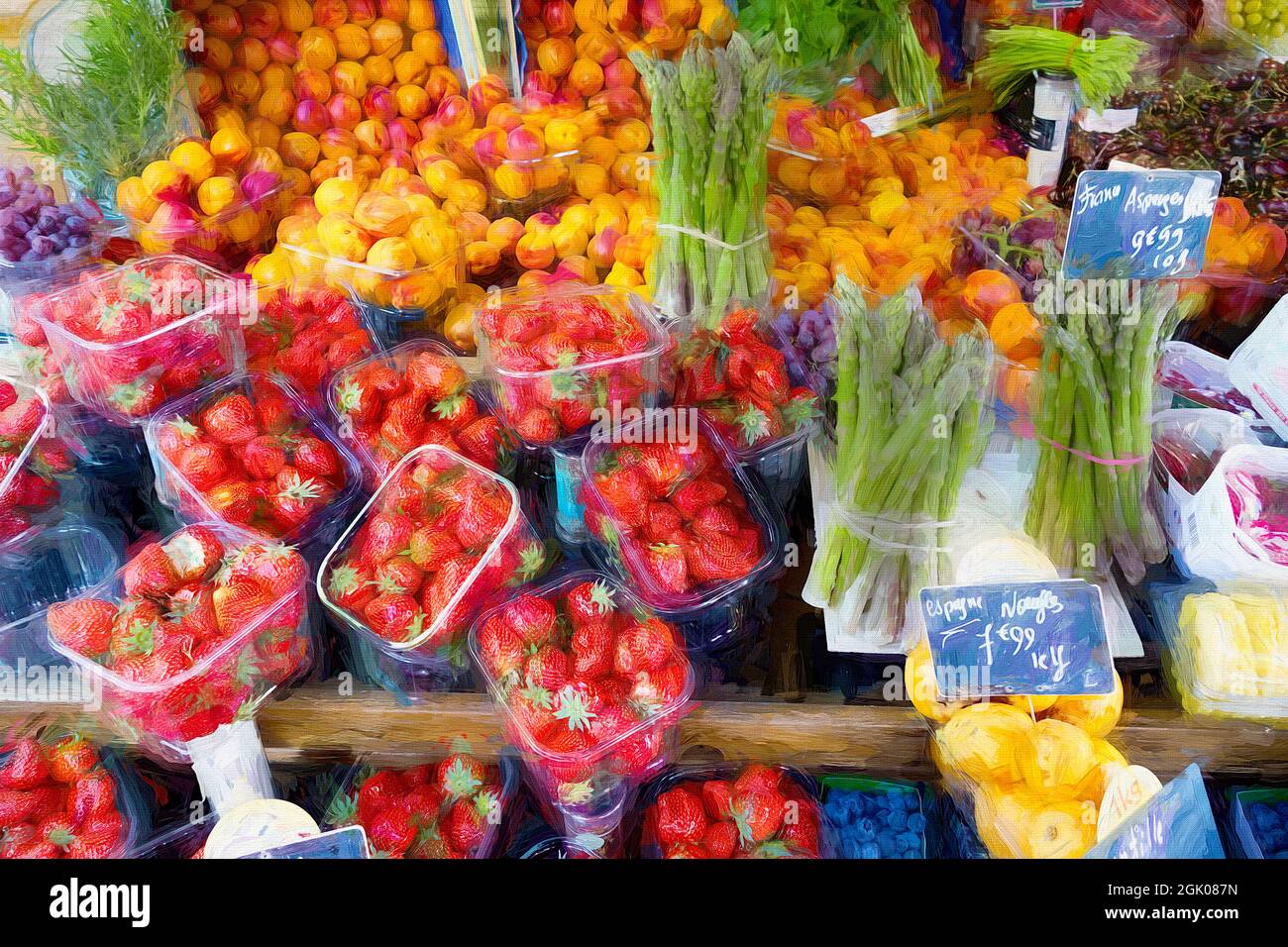 Fruit for sale in outdoor market, Paris, France, 2017 Stock Photo - Alamy