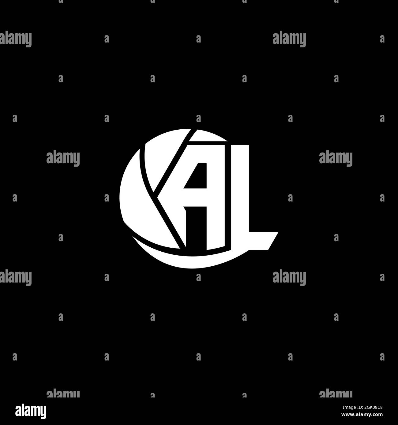 Initial AL logo design Geometric and Circle style, Logo business ...
