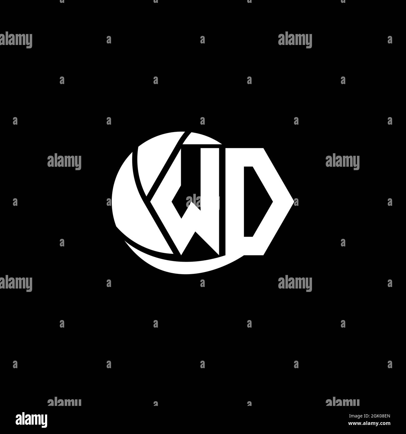Initial WD logo design Geometric and Circle style, Logo business ...