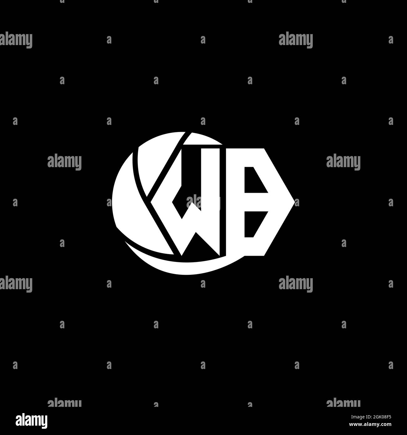 Initial WB logo design Geometric and Circle style, Logo business ...