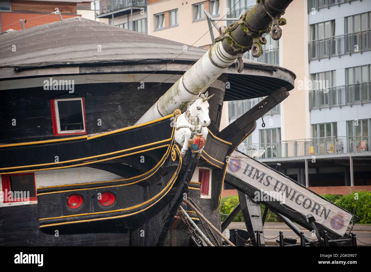 The HMS Unicorn formerly sailing frigate restored as a floating museum ...