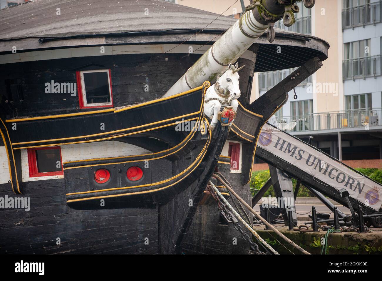 The HMS Unicorn formerly sailing frigate restored as a floating museum ...