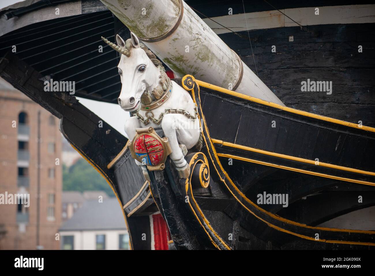 The HMS Unicorn formerly sailing frigate restored as a floating museum ...