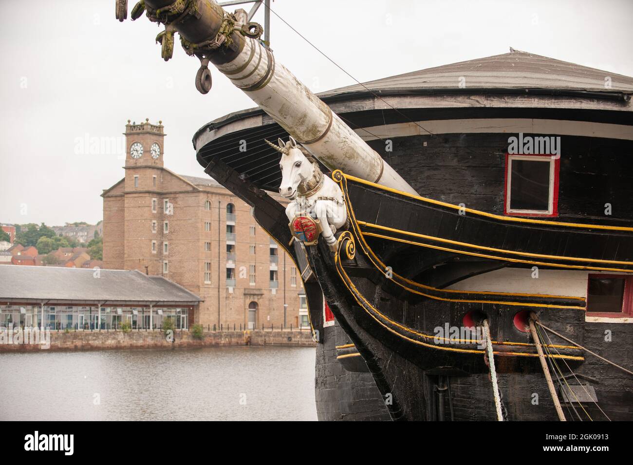 The HMS Unicorn formerly sailing frigate restored as a floating museum ...