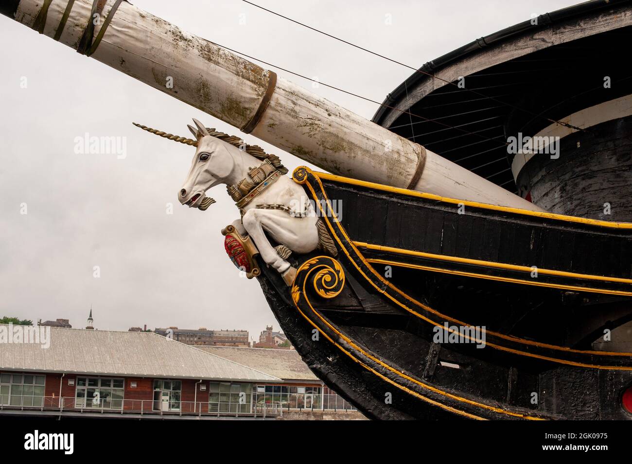 The HMS Unicorn formerly sailing frigate restored as a floating museum ...