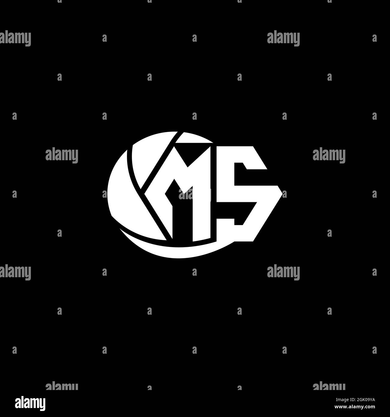 Initial MS logo design Geometric and Circle style, Logo business ...