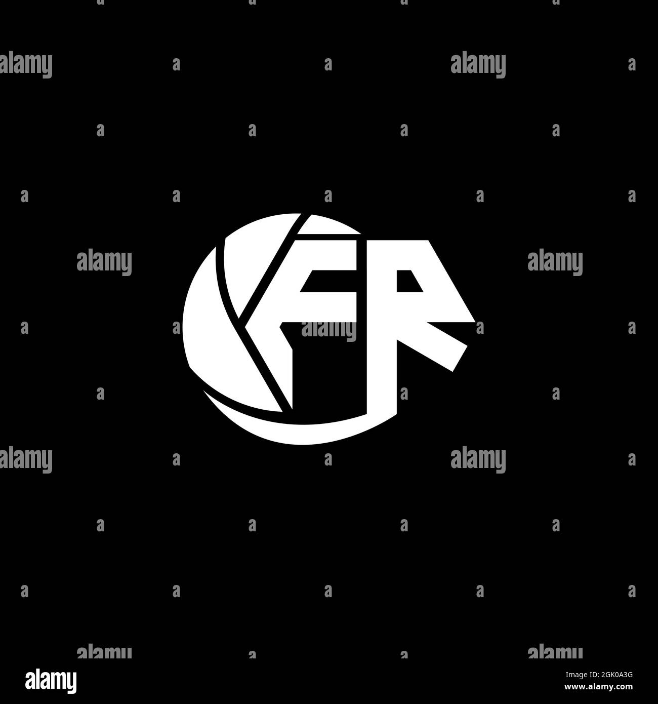 Initial FR logo design Geometric and Circle style, Logo business ...