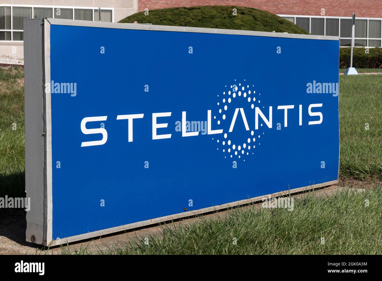 Kokomo - Circa September 2021: Stellantis logo at the transmission ...