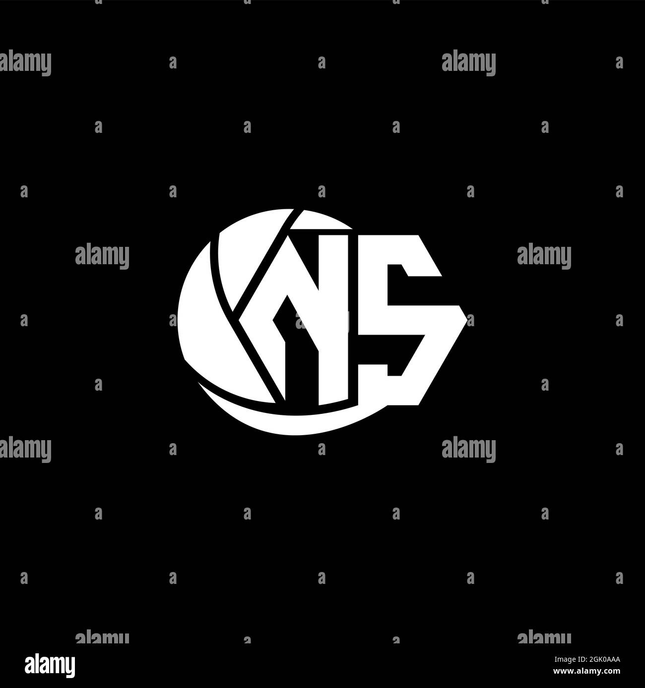 Initial NS logo design Geometric and Circle style, Logo business ...