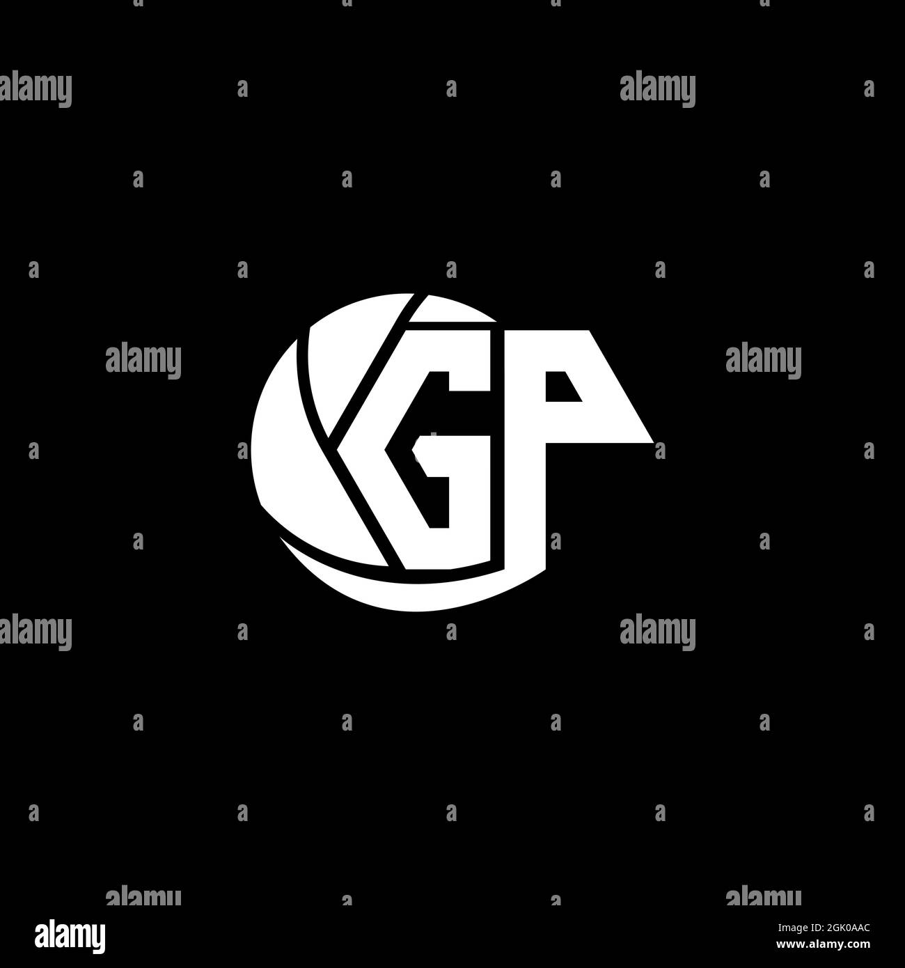 Initial GP logo design Geometric and Circle style, Logo business ...