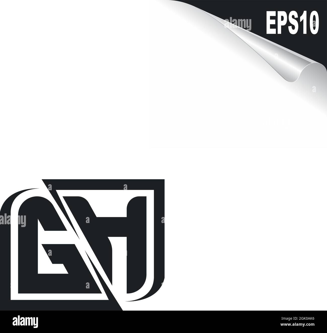 Initial GH logo design with Shape style, Logo business branding Stock ...