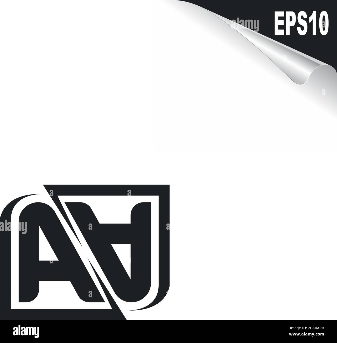 Initial AA logo design with Shape style, Logo business branding Stock ...