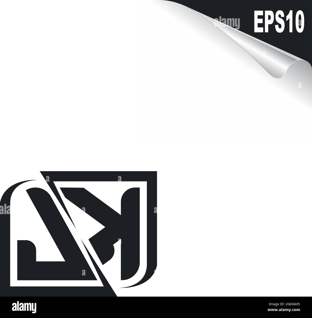 Initial JK logo design with Shape style, Logo business branding Stock ...