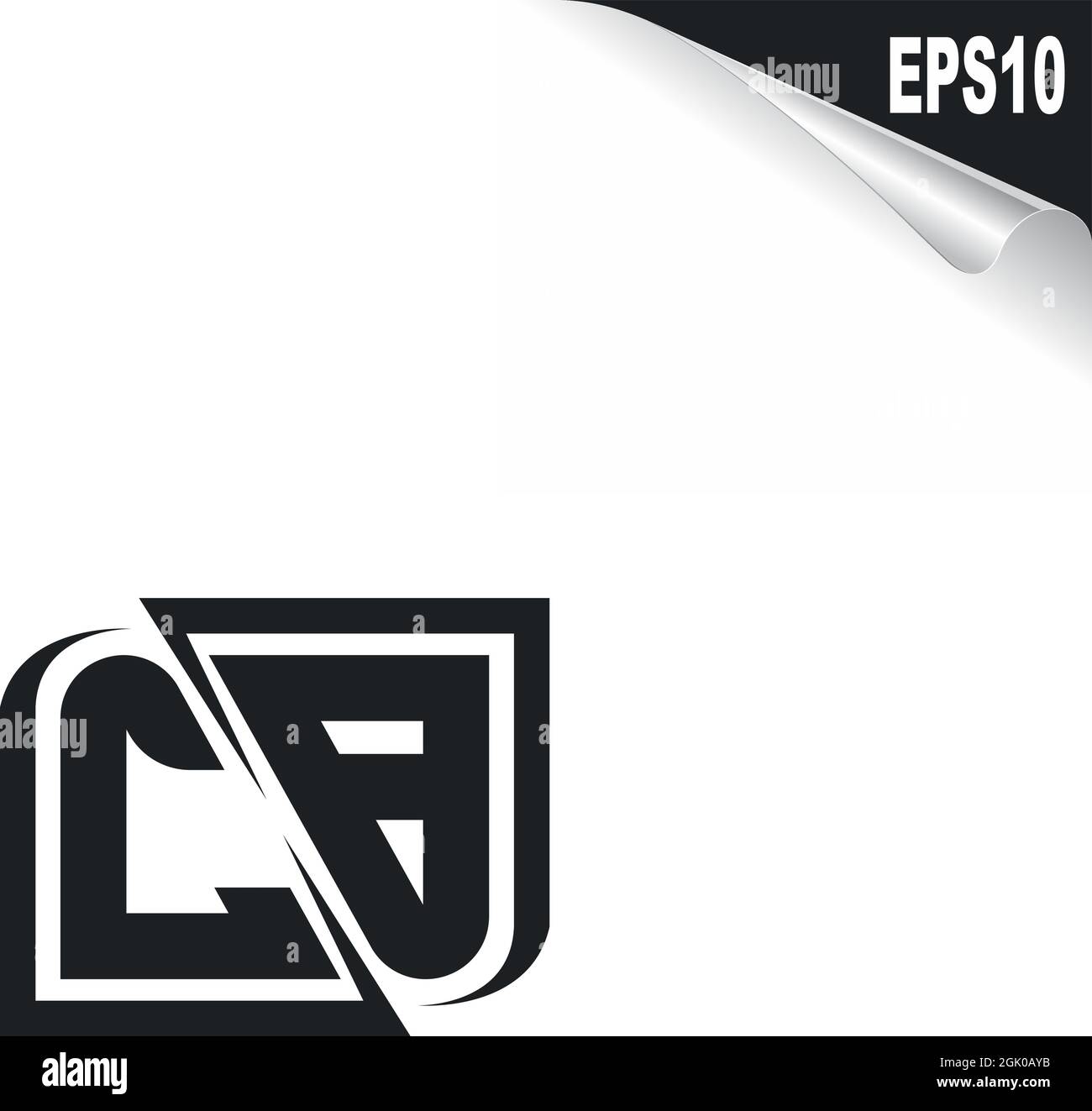 Initial CB logo design with Shape style, Logo business branding Stock ...