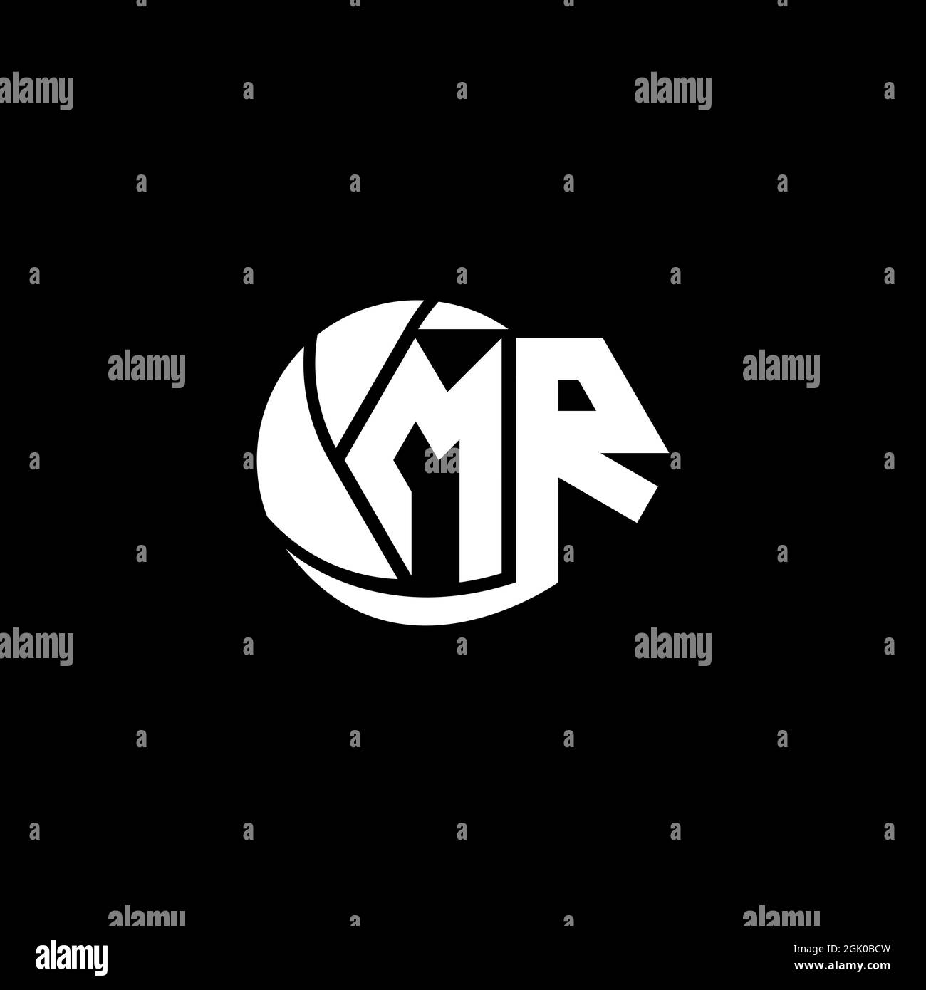 Initial MR logo design Geometric and Circle style, Logo business ...