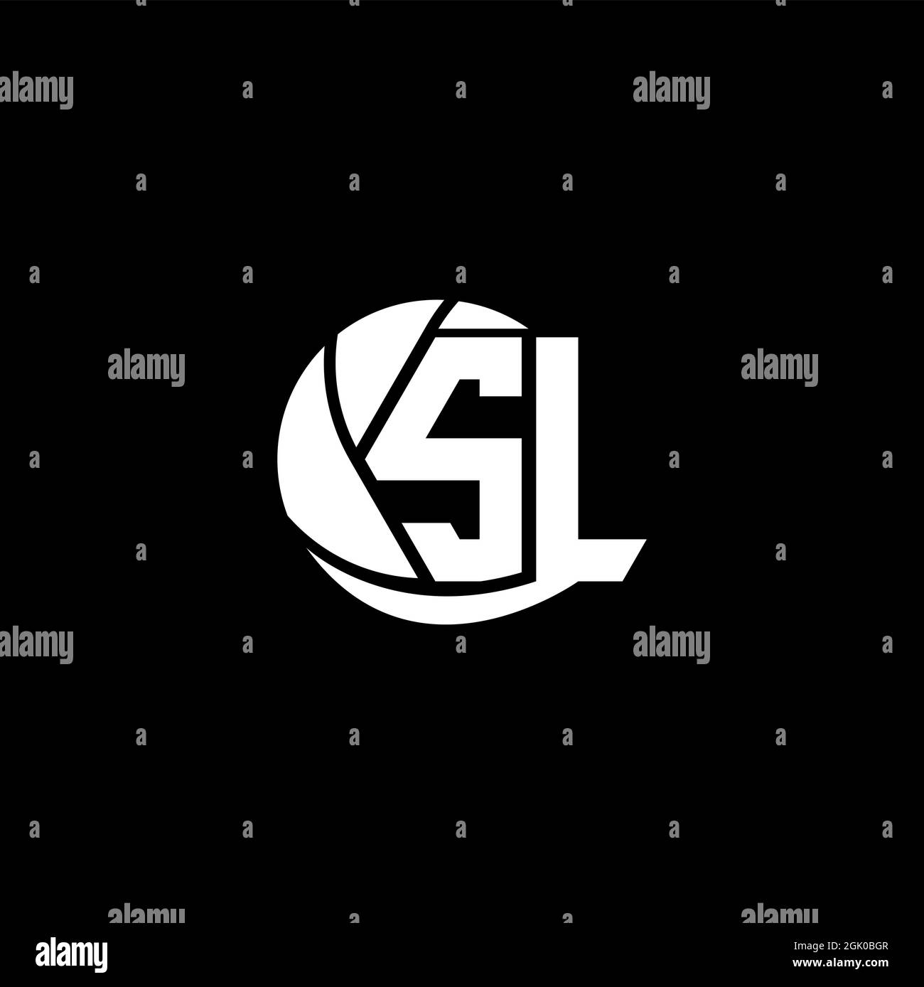 Initial SL logo design Geometric and Circle style, Logo business ...