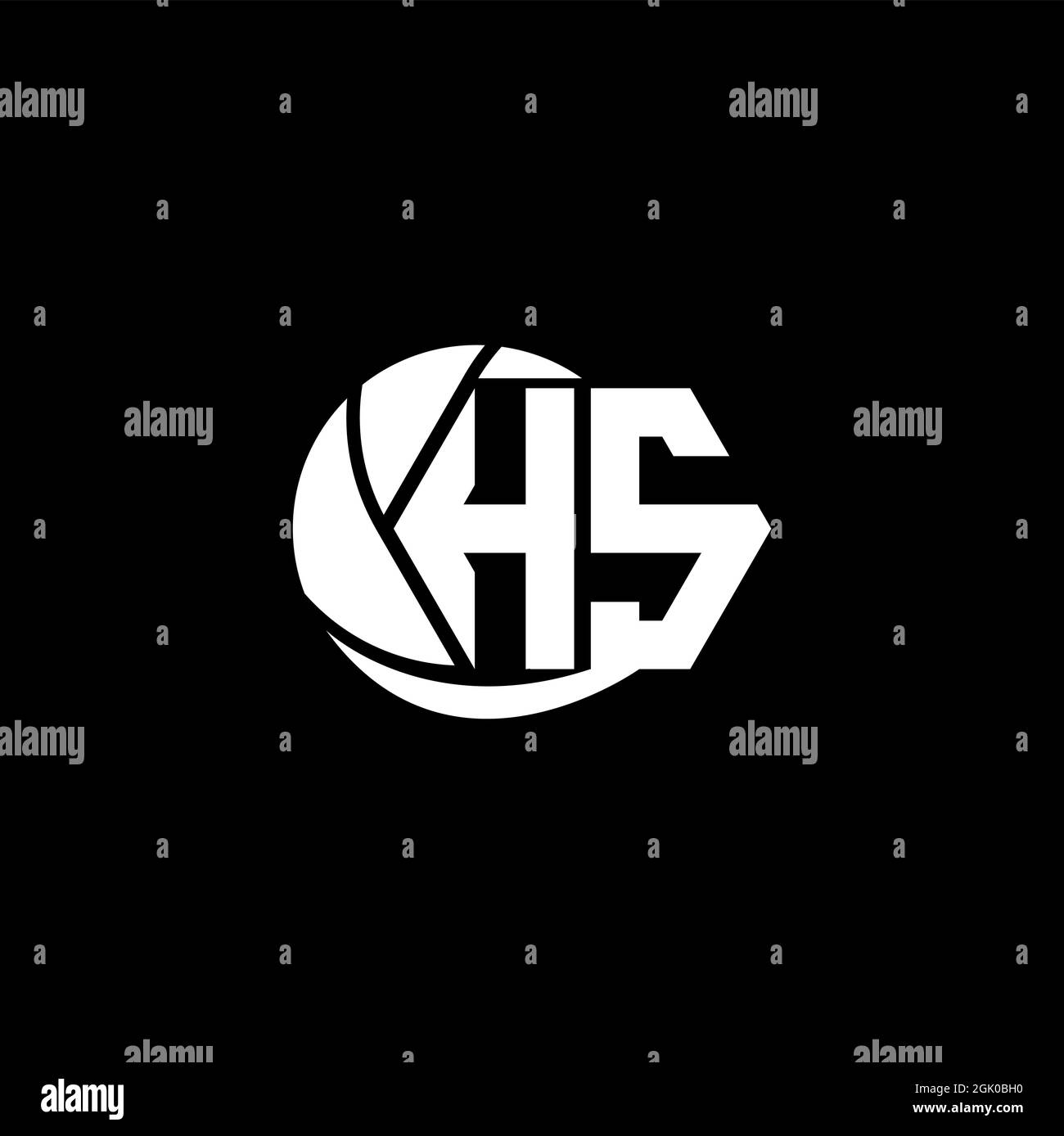 Initial HS logo design Geometric and Circle style, Logo business ...