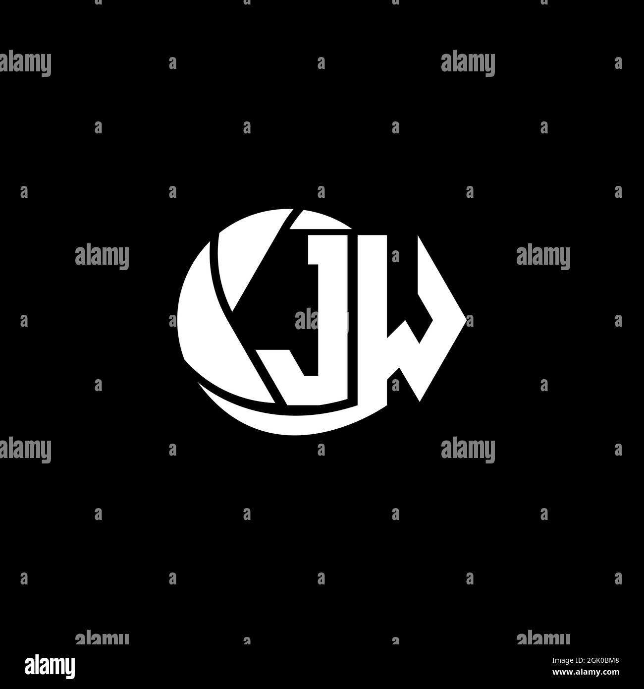 Initial JW logo design Geometric and Circle style, Logo business ...