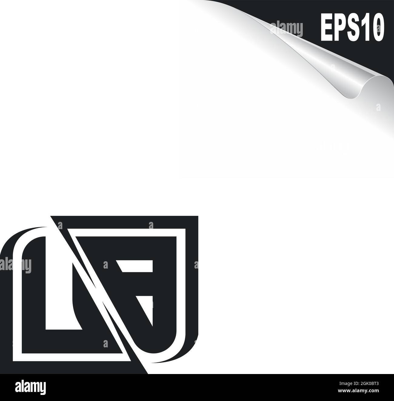 Initial UB logo design with Shape style, Logo business branding Stock ...