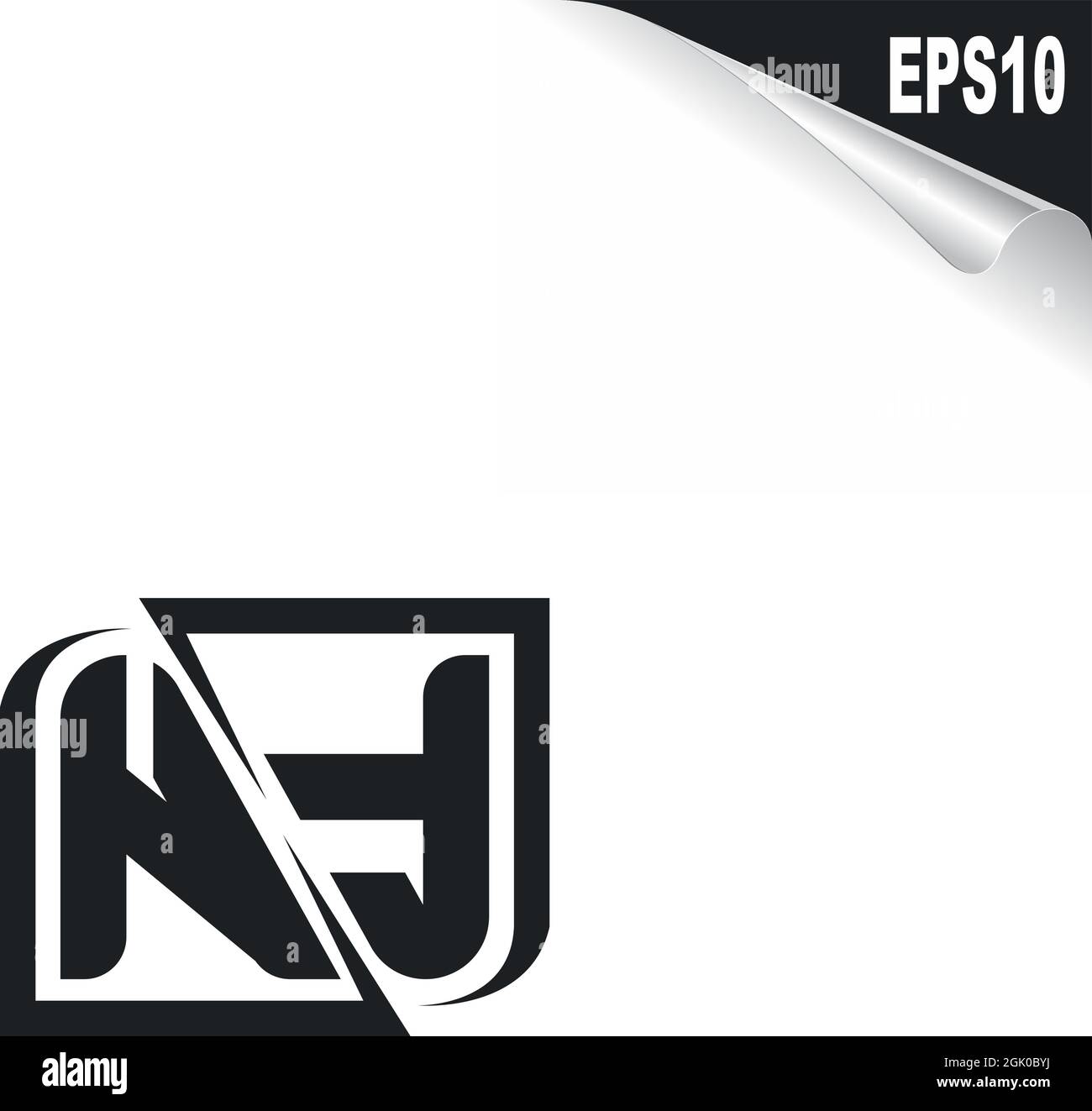 Initial NF logo design with Shape style, Logo business branding Stock ...