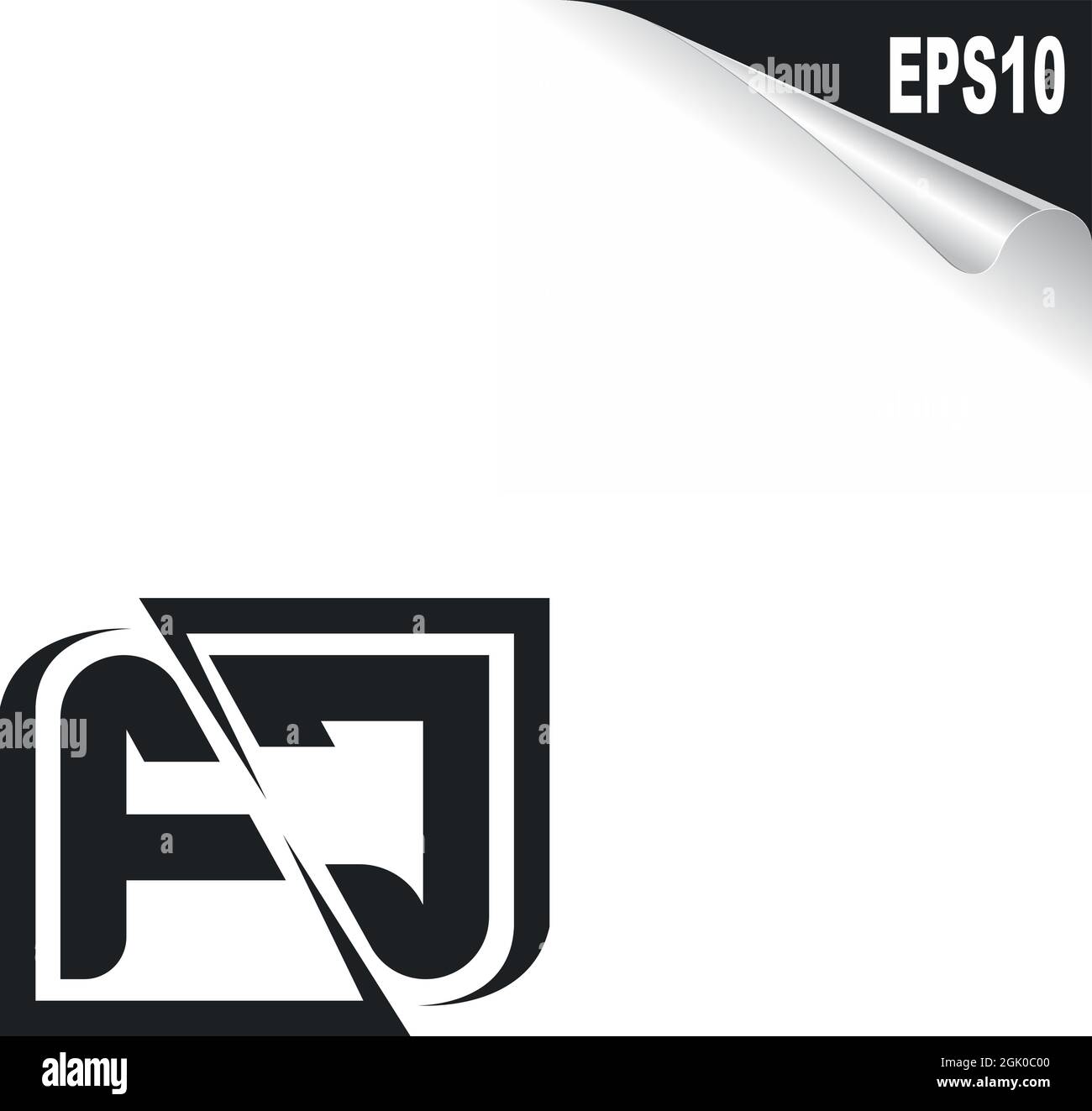 Initial FJ logo design with Shape style, Logo business branding Stock ...