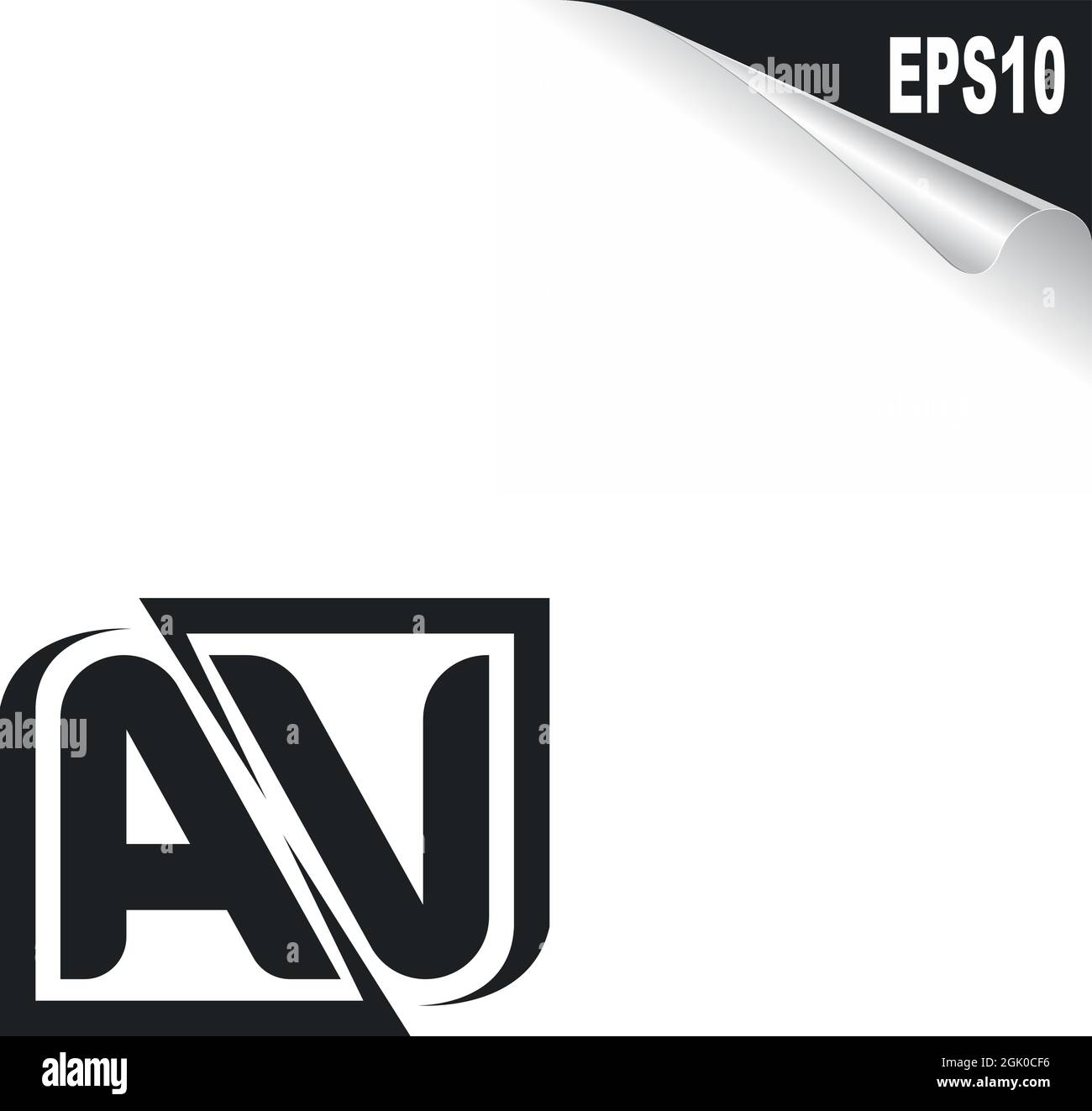 Initial AV logo design with Shape style, Logo business branding Stock ...